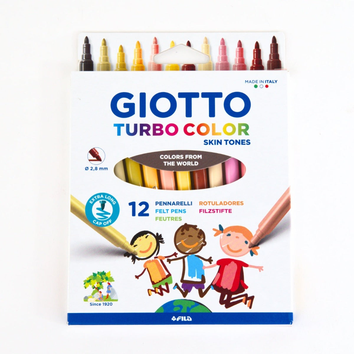 GIOTTO Turbo Colour Skin Tones 12 Colour Pens from Mercurius Australia