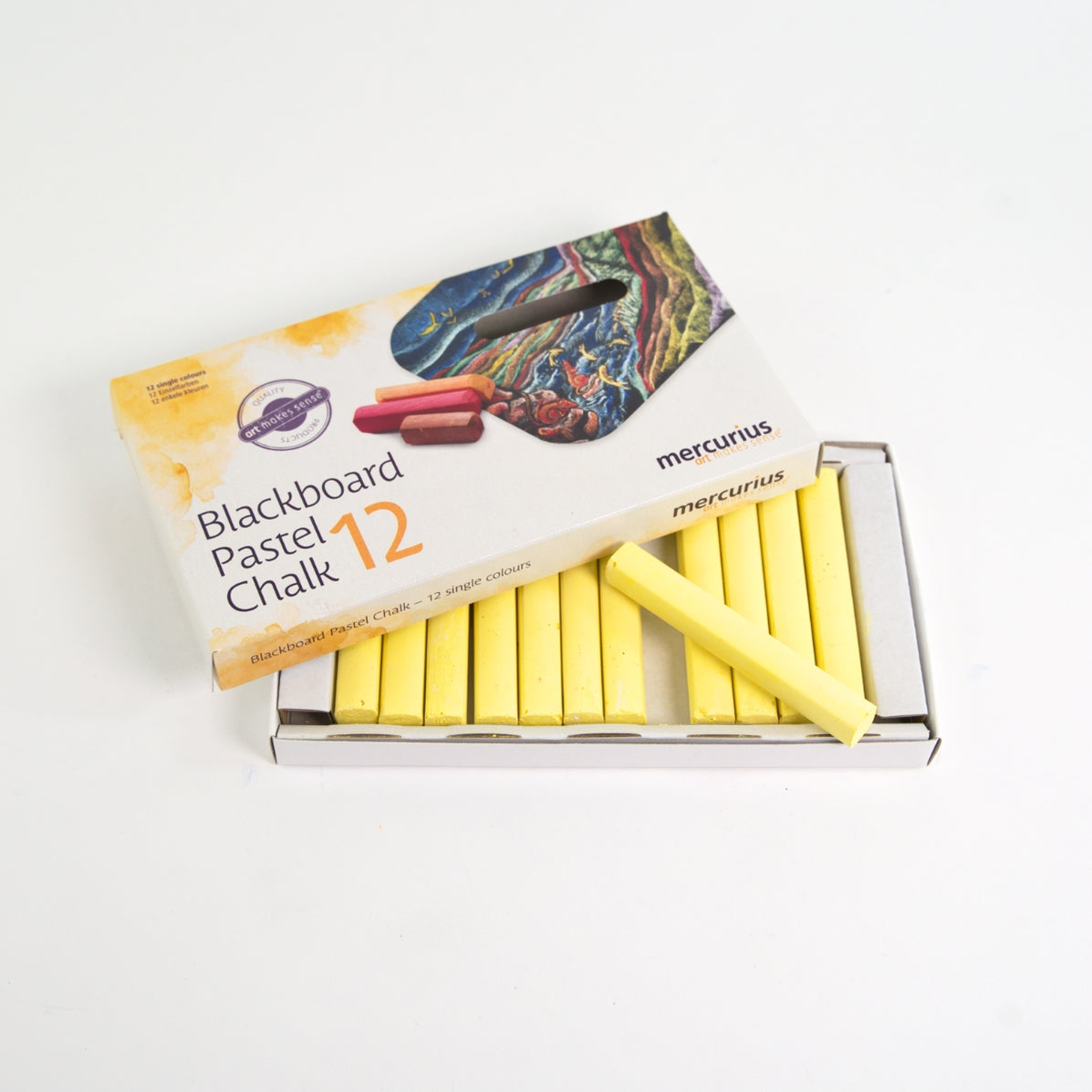 Mercurius Blackboard Pastel Art Chalk, Single Colour, Box of 12