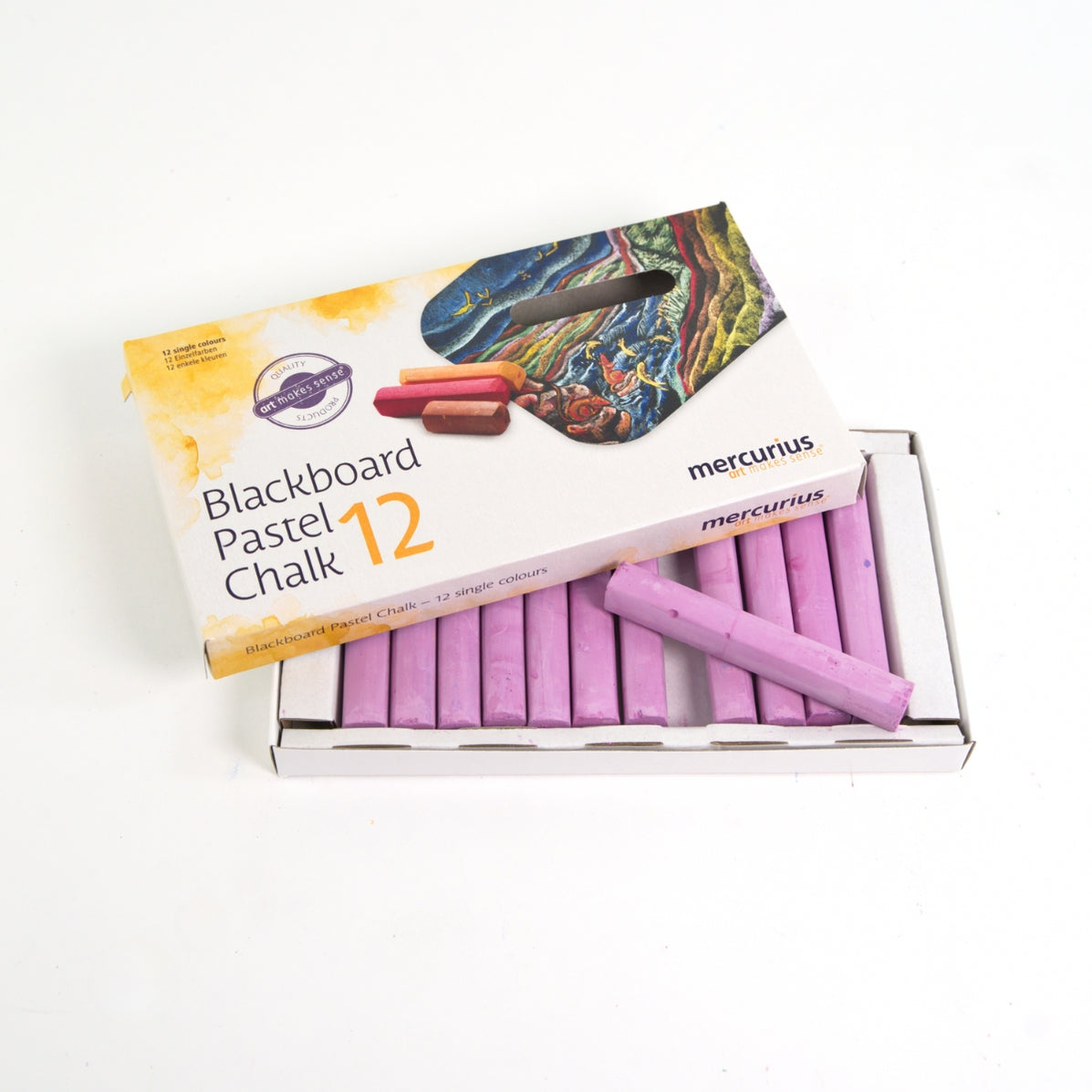 Mercurius Blackboard Pastel Art Chalk, Single Colour, Box of 12