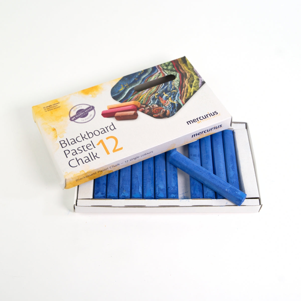 Mercurius Blackboard Pastel Art Chalk, Single Colour, Box of 12