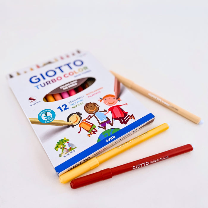 GIOTTO Turbo Colour Skin Tones 12 Colour Pens from Mercurius Australia