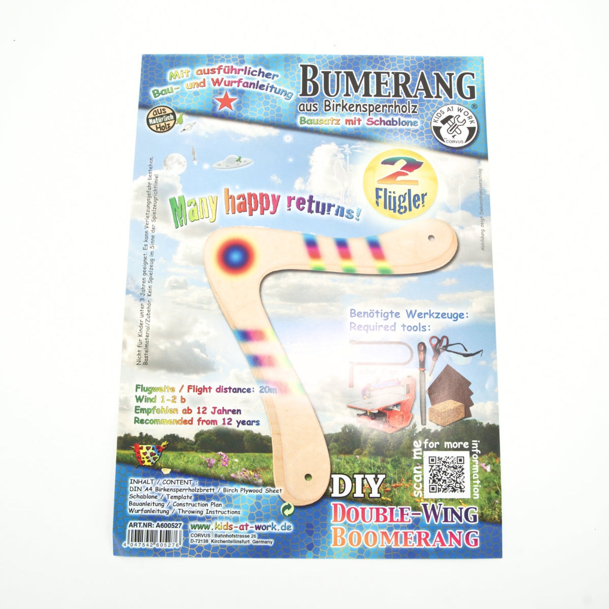 Kids at Work DIY Boomerang 2 Wings - Mercurius Australia in Australia