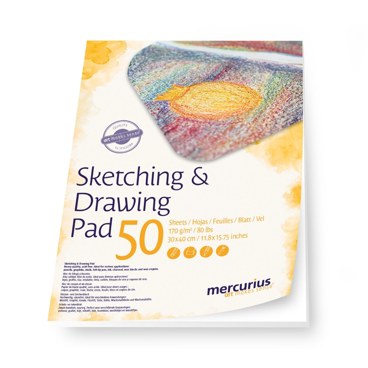 Sketching Painting Pad 170gsm 30x40cm 50 sheets Wholesale — Mercurius