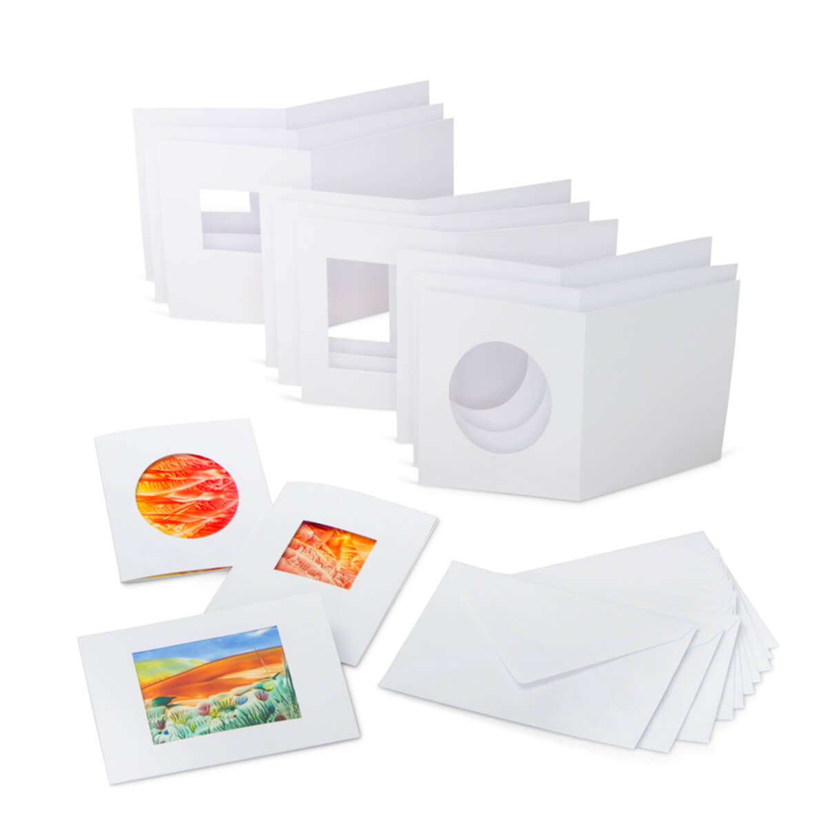 Encaustic Art Blank Mounting Card Frames Assorted 12 pk w Envelopes ...