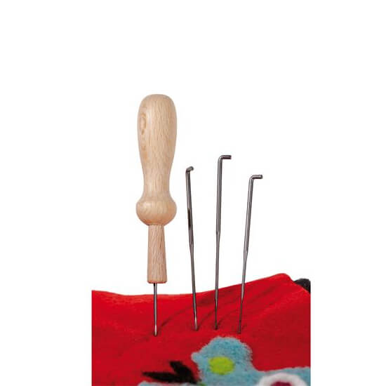 Filges Felting Needle Set - 4 Needles + 1 Wooden Holder — Mercurius