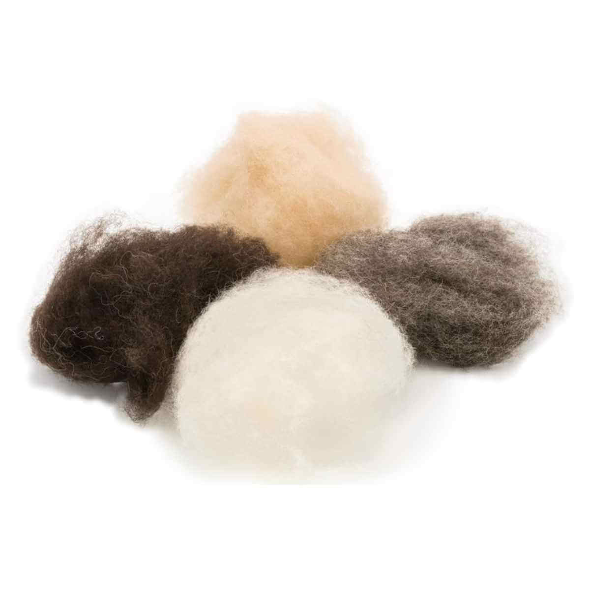 Organic Wool Fleece - 4 Earth Tones 100g Wholesale in Australia — Mercurius