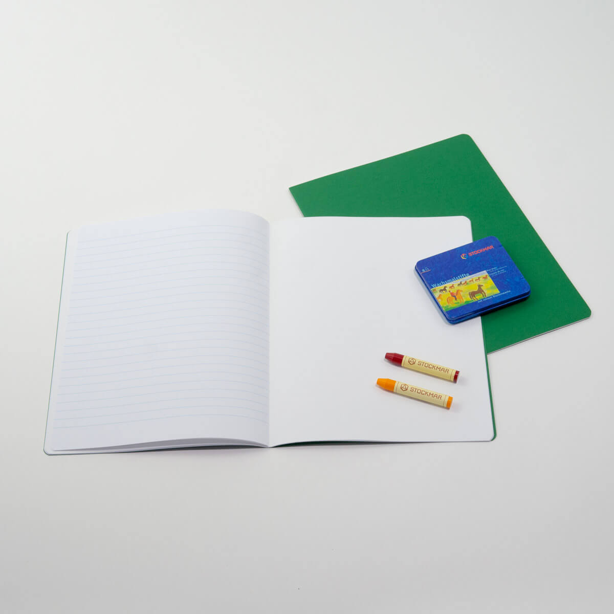 Junior Green Lesson Book 24x32cm Alternating blank+lined 32pgs 10 pk ...